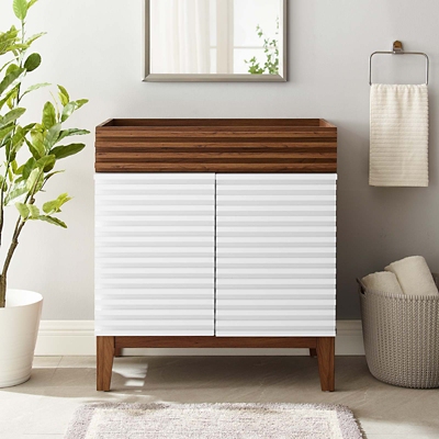 Click here for Render 30 Bathroom Vanity Cabinet  White/Walnut prices