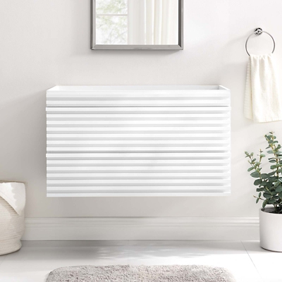 Click here for Render 36 Wall-Mount Bathroom Vanity Cabinet  Whit... prices