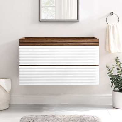 Click here for Render 36 Wall-Mount Bathroom Vanity Cabinet  Whit... prices