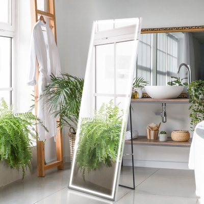 Click here for Jonathan Y Soraya Full-Length LED Mirror  Silver prices