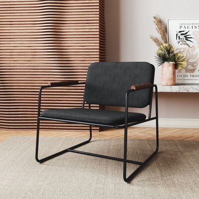 Click here for Manhattan Comfort Whythe Accent Chair  Black prices