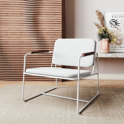 Click here for Manhattan Comfort Whythe Accent Chair  White prices