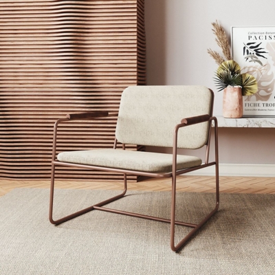 Click here for Manhattan Comfort Whythe Accent Chair  Linen/Corte... prices