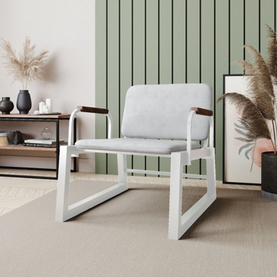 Click here for Manhattan Comfort Whythe Accent Chair  White prices