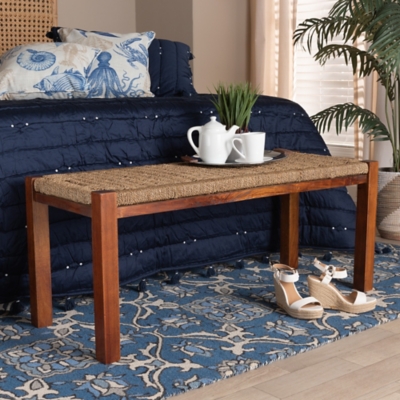 Click here for Baxton Studio Hermes Wood Bench  Walnut Brown prices