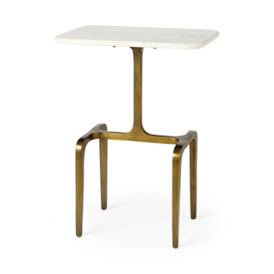 Click here for Mercana Preston Accent Table  White/Gold prices