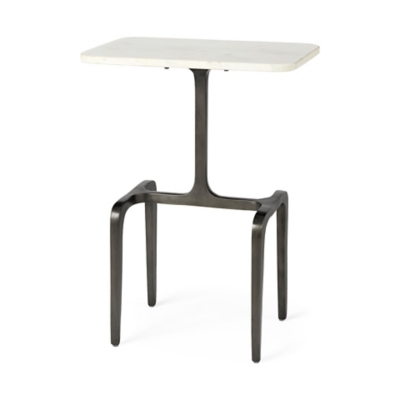 Click here for Mercana Preston Accent Table  White/Gray prices