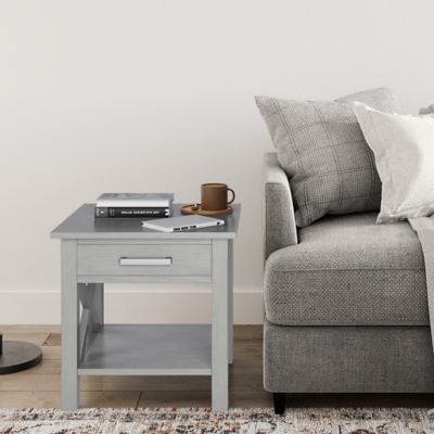 Click here for Simpli Home Kitchener End Table  Fog Gray prices