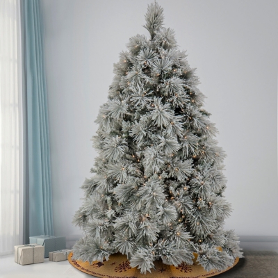 Click here for HGTV Home Collection 7.5 ft. Pre-Lit Flocked Bavar... prices