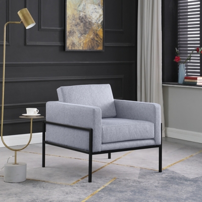 Click here for Kinfine USA HomePop Accent Chair  Gray prices
