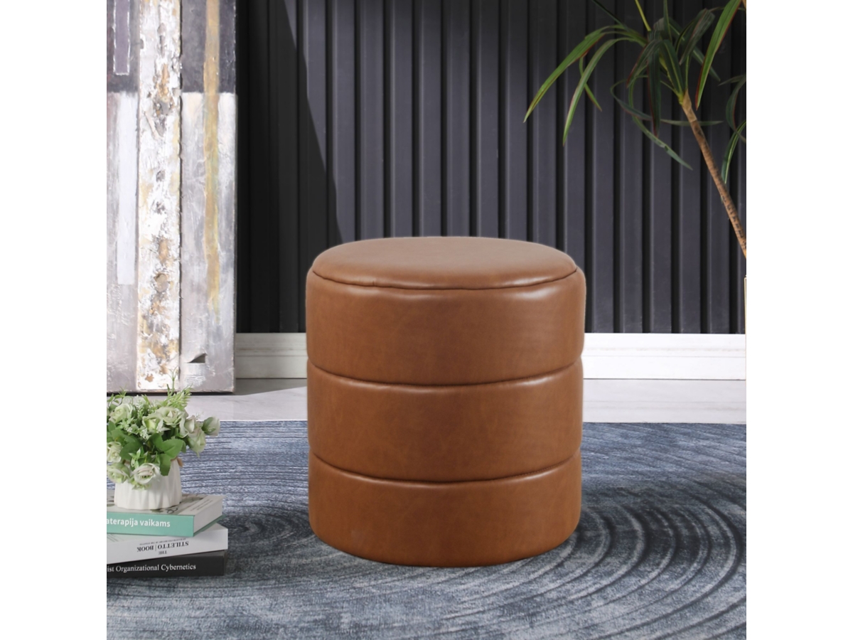Kinfine USA HomePop Round Ottoman Ashley