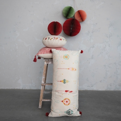 Click here for Storied Home Lumbar Pillow with Ornaments Embroide... prices