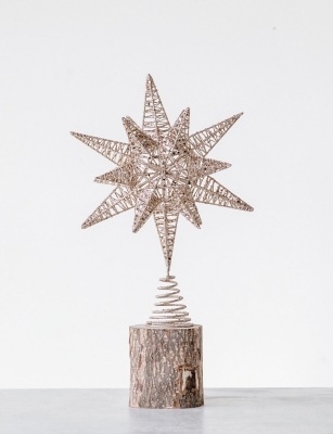 Click here for Storied Home Multidimensional Star Tree Topper  Go... prices