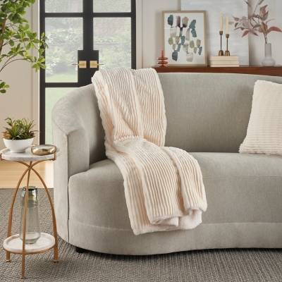 Click here for Mina Victory Faux Fur Layered Bunny Cut Blanket  I... prices