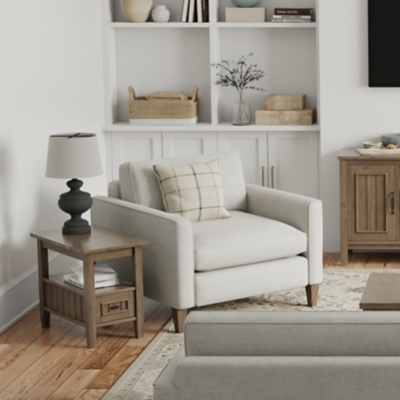 Click here for Simpli Home Lev Narrow End Table  Smoky Brown prices