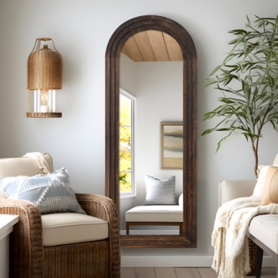 Click here for Feronia 21 x 64 Classic Arched Leaning Mirror  Bro... prices