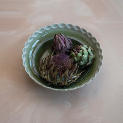 Click here for Storied Home Bowl with Scalloped Edge  Ivory prices