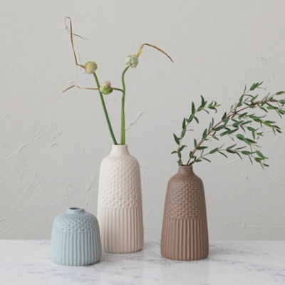 Click here for Storied Home Matte Claze Vases Set of 3  Multi prices