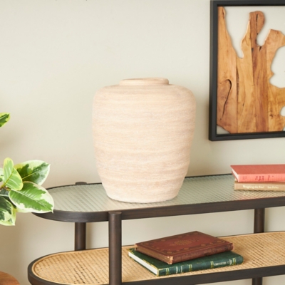 Click here for Bayberry Lane Medium Textured Vase  Beige prices