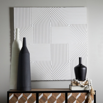 Click here for CosmoLiving by Cosmopolitan Carved Geometric Wall... prices