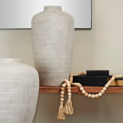 Click here for Bayberry Lane Small Textured Vase with Linear Patt... prices