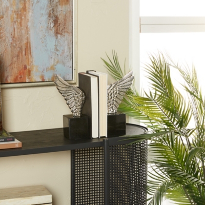 Click here for Bayberry Lane Bird Wings Bookends  Silver prices