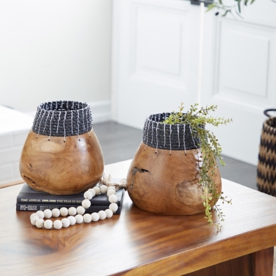 Click here for Bayberry Lane Seagrass Accents Vase (Set of 2)  Br... prices