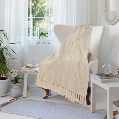 Click here for Diamond Solid Throw Blanket  Cream prices