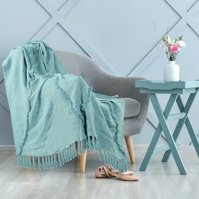 Click here for Diamond Solid Throw Blanket  Light Blue prices