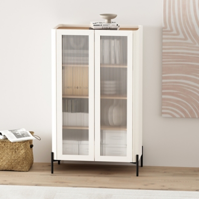 Click here for Manhattan Comfort Abbey 32 Accent Cabinet  Maple/O... prices