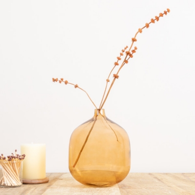 Click here for Storied Home Round Tinted Vase  Amber prices