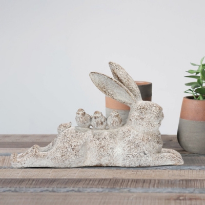 Click here for Storied Home Indoor/Outdoor Rabbit with Birds Figu... prices