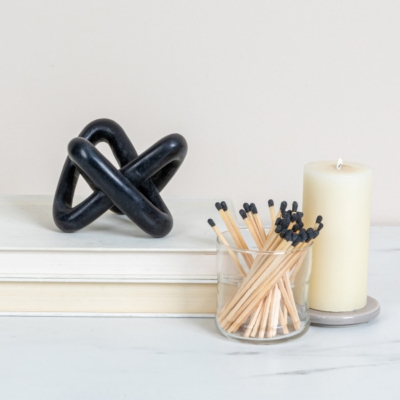 Click here for Storied Home Decorative Link Knot  Black prices