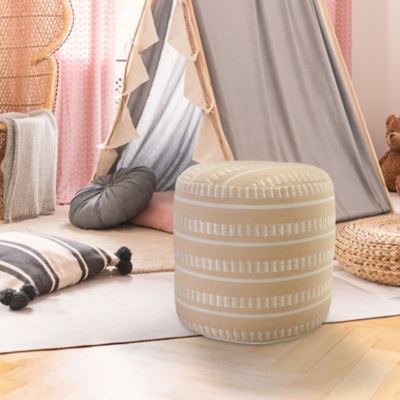 Click here for Atlantis Striped Pouf  Orange prices