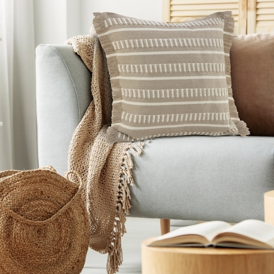 Click here for Suvii Home Addison Dash Striped Decorative Throw P... prices