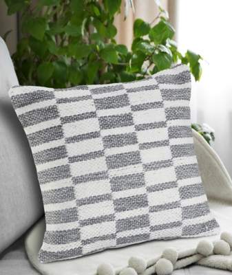 Click here for Suvii Home Eva Decorative Throw Pillow  Gray/White prices
