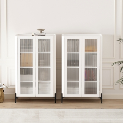 Click here for Manhattan Comfort Abbey 32 Accent Cabinet (Set of... prices