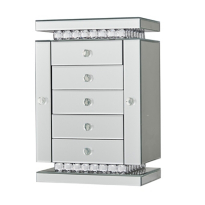 Bayberry Lane Mirrored 5 Drawers Jewelry Box | Ashley