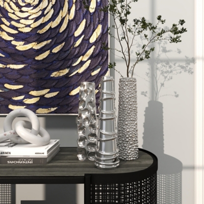 Click here for Bayberry Lane Tall Textured Vase (Set of 3)  Silve... prices