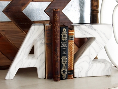 Click here for CosmoLiving by Cosmopolitan Text A Z Bookends  Whi... prices