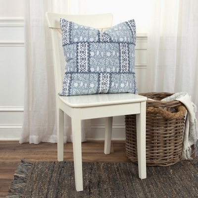 Click here for Rizzy Home Block Print Collection Square Botanical... prices