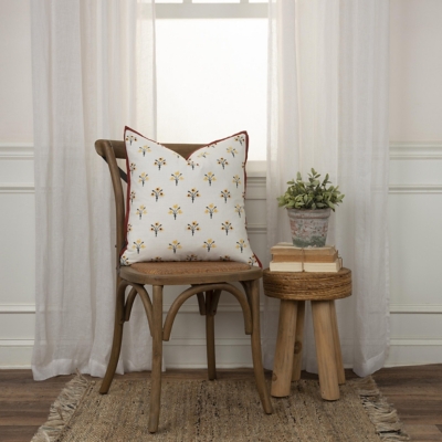 Click here for Rizzy Home Block Print Collection Square Floral De... prices