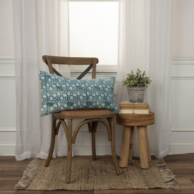Click here for Rizzy Home Block Print Collection Botanical Decora... prices
