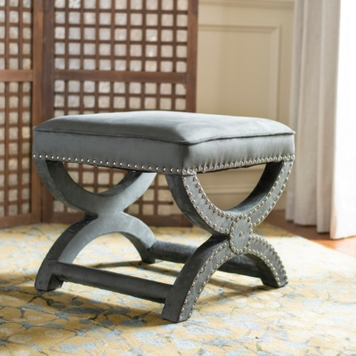 Click here for Safavieh Mystic Ottoman  Gray prices