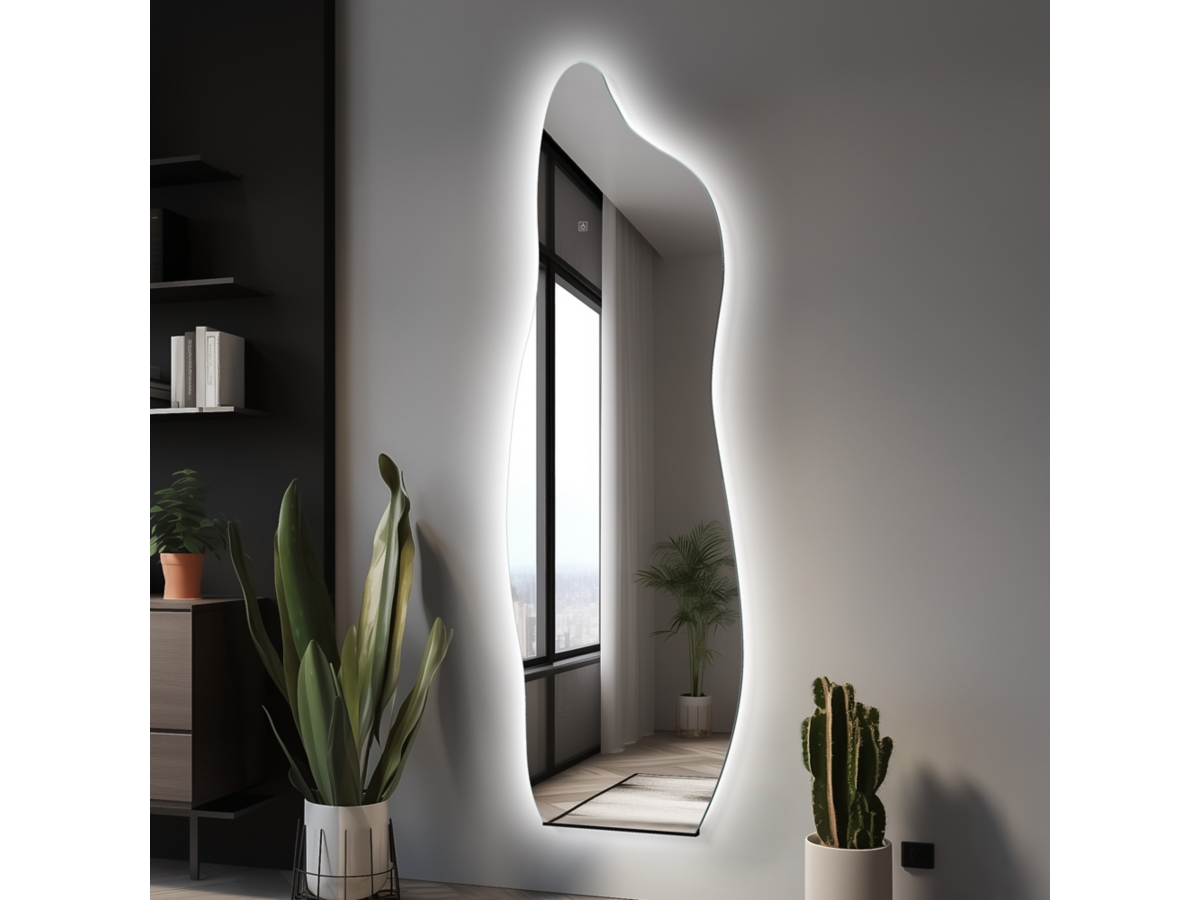 Dulcea Large LED Full Length Irregular Mirror | Ashley Dulcea Large LED Full Length Irregular Mirror | Ashley