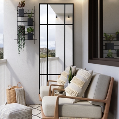 Click here for Dulcea Small Arched Frame Wall Mirror  Black prices