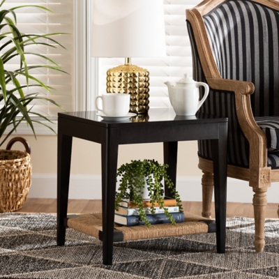 Click here for bali & pari Freya End Table  Black/Natural Brown prices