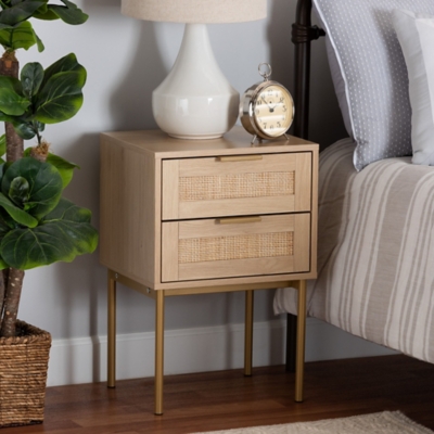 Click here for Baxton Studio Dewitt End Table  Light Brown/Gold prices