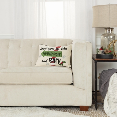 Click here for Rizzy Home North Pole Love Pillow  Multi prices