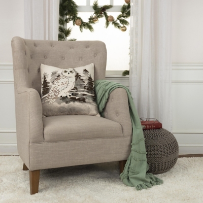 Click here for Rizzy Home Midnight Owl Pillow  Gray prices